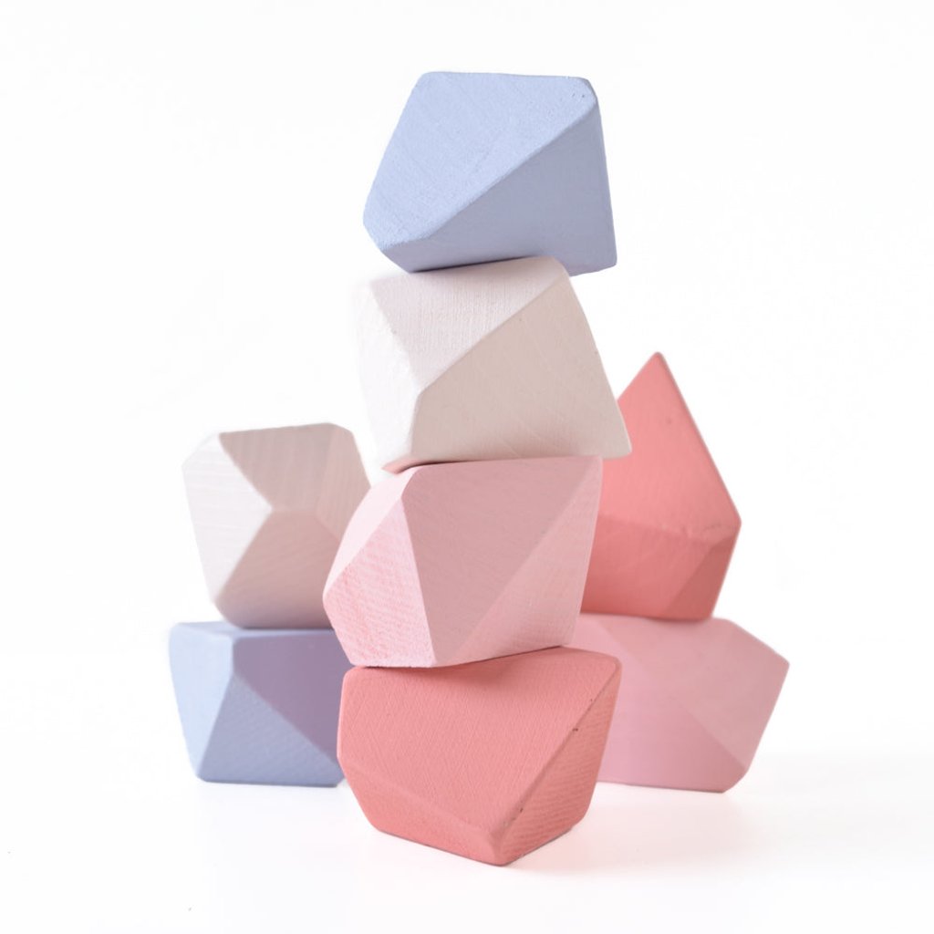 Billie Rock Blocks Collection: Pastel Wooden Blocks for Creative ...