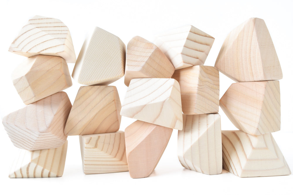 Natural | Set of 16 | Rock Blocks