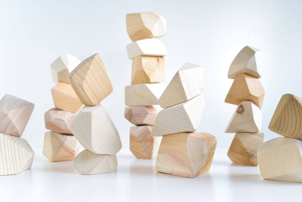 Natural | Set of 24 | Rock Blocks