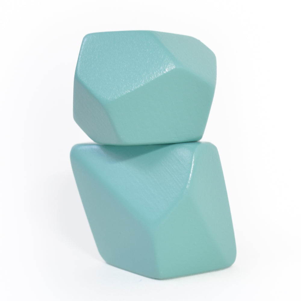 Custom Color Creations: Sage Green Rock Blocks for Creative Play